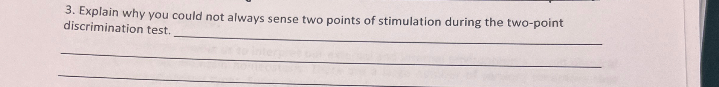 Solved Explain why you could not always sense two points of | Chegg.com