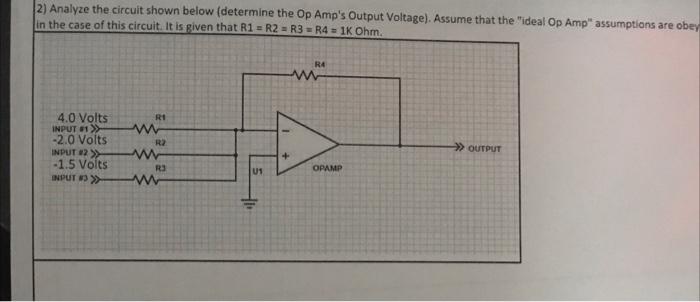 Solved Several Op Amp circuits are shown below in schematic | Chegg.com