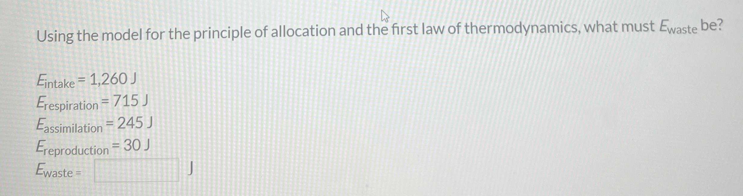 Solved Using the model for the principle of allocation and | Chegg.com