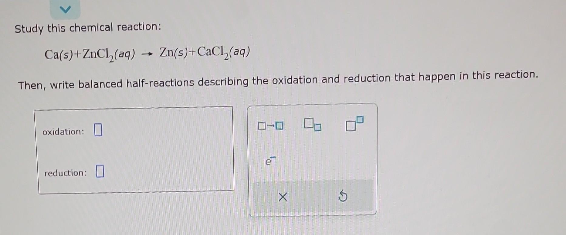 Solved Study this chemical reaction: | Chegg.com