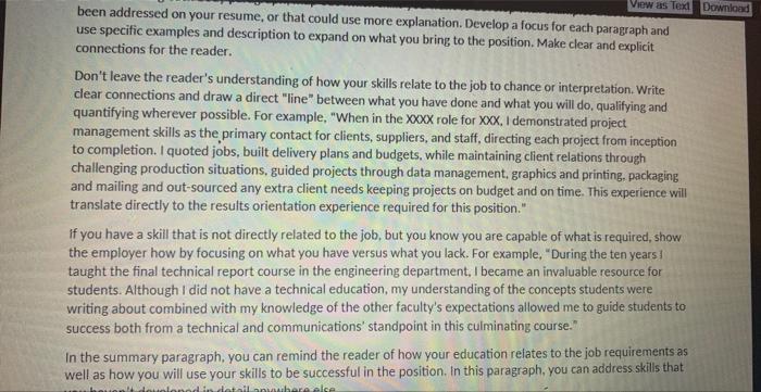 Goal The goal of this assignment is to research a job | Chegg.com