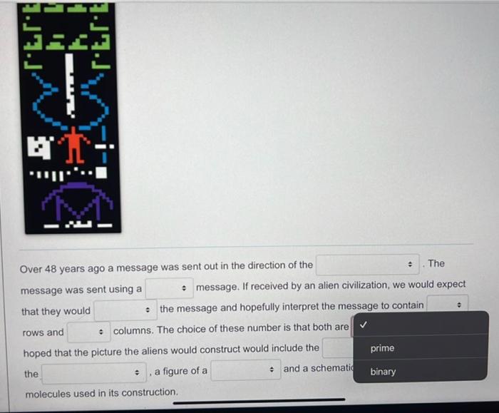 Solved Over 48 years ago a message was sent out in the | Chegg.com