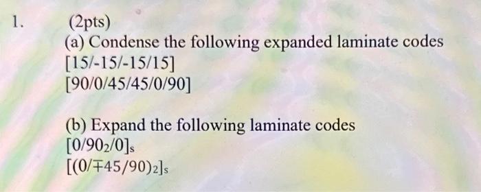 Solved (2pts) (a) Condense the following expanded laminate | Chegg.com