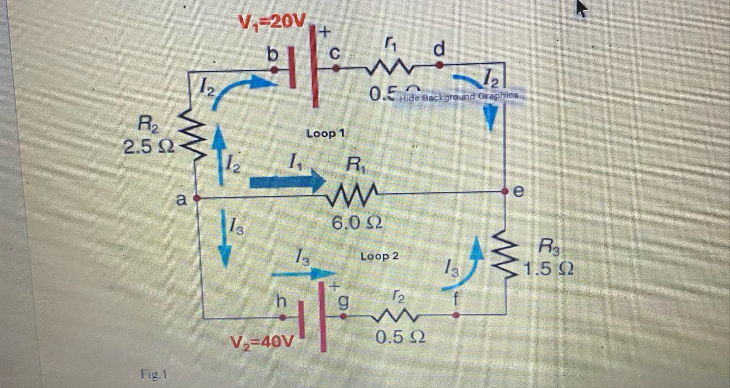 Solved Based on Fig. 1, ﻿and applying the Kirchhoff's Rules | Chegg.com