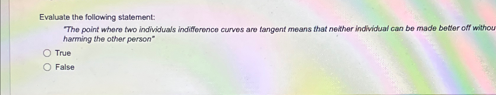 Solved Evaluate the following statement:"The point where two | Chegg.com