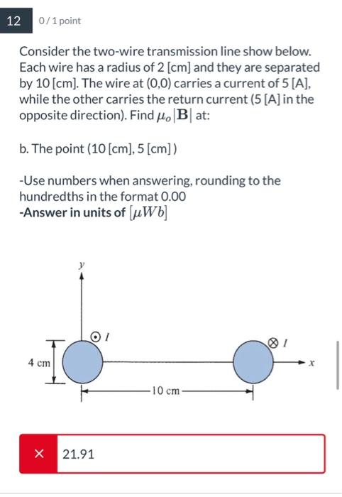 Solved Consider the two-wire transmission line show below. | Chegg.com