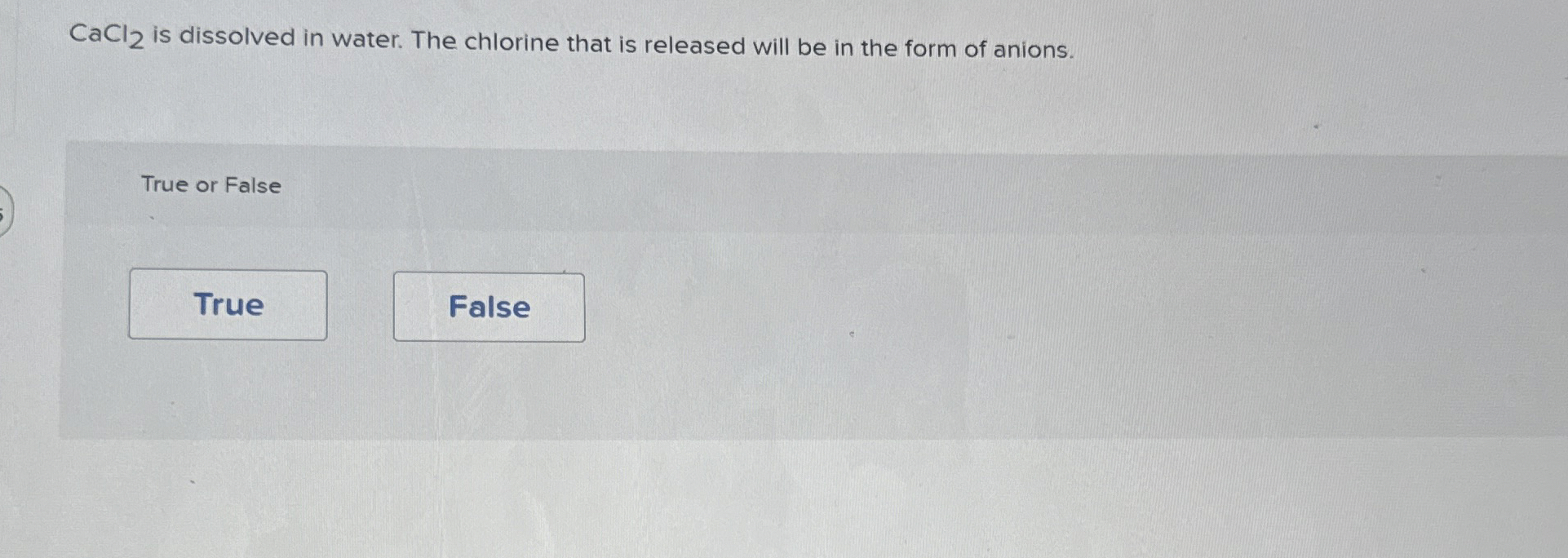 Solved CaCl2 ﻿is dissolved in water. The chlorine that is | Chegg.com