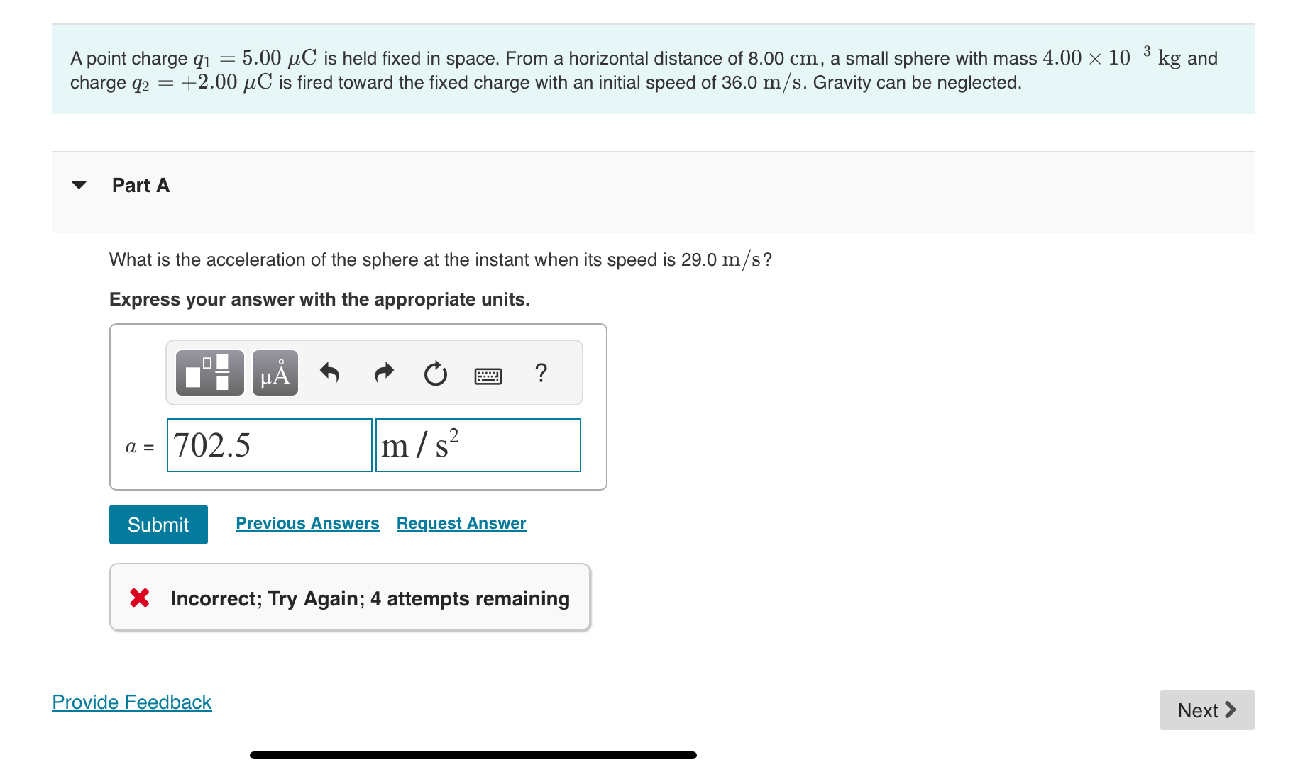Solved A point charge q1=5.00μC ﻿is held fixed in space. | Chegg.com