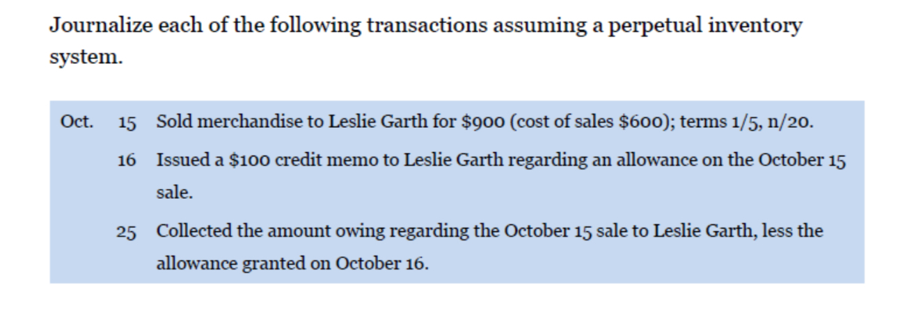 Solved Journalize each of the following transactions | Chegg.com