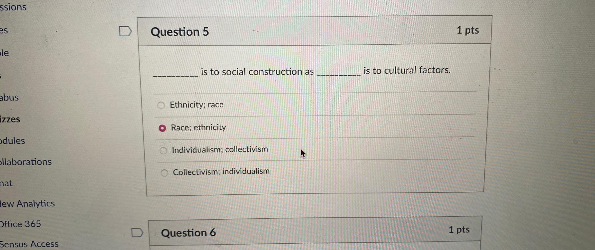 Solved Question 51 ﻿ptsis to social construction as is to | Chegg.com
