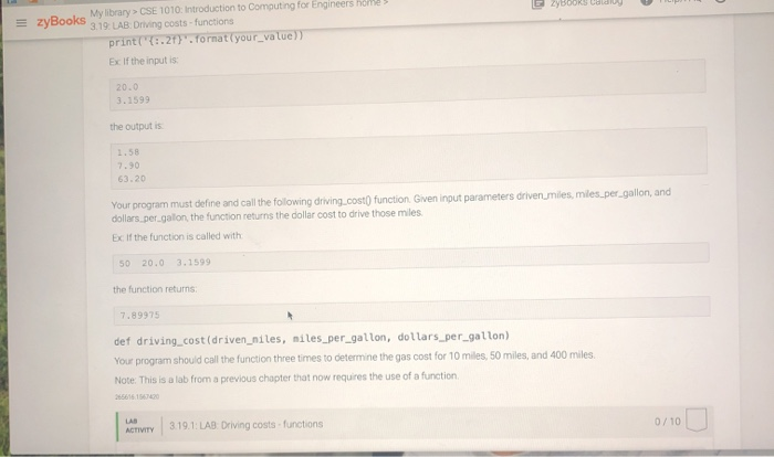 Solved Zylooks Co Zybooks My Library Cse 1010 