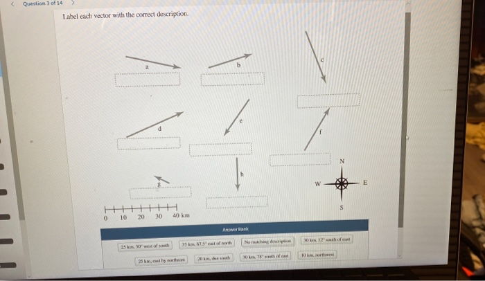 Solved Question 3 of 14 > Label each vector with the correct | Chegg.com