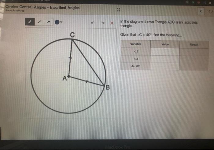 Solved Circles Central Angles. Inscribed Angles Jamon | Chegg.com
