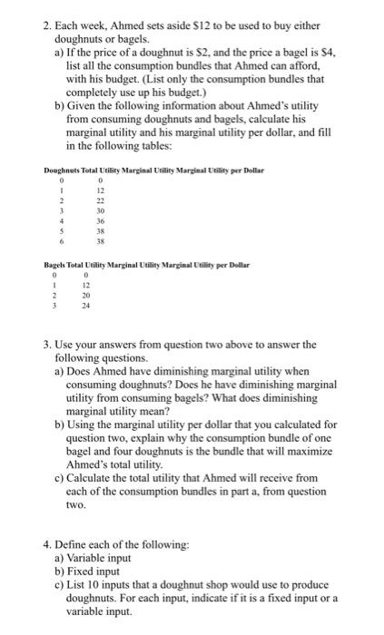 Solved 2. Each week, Ahmed sets aside $12 to be used to buy | Chegg.com