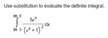 Solved Use substitution to evaluate the definite | Chegg.com