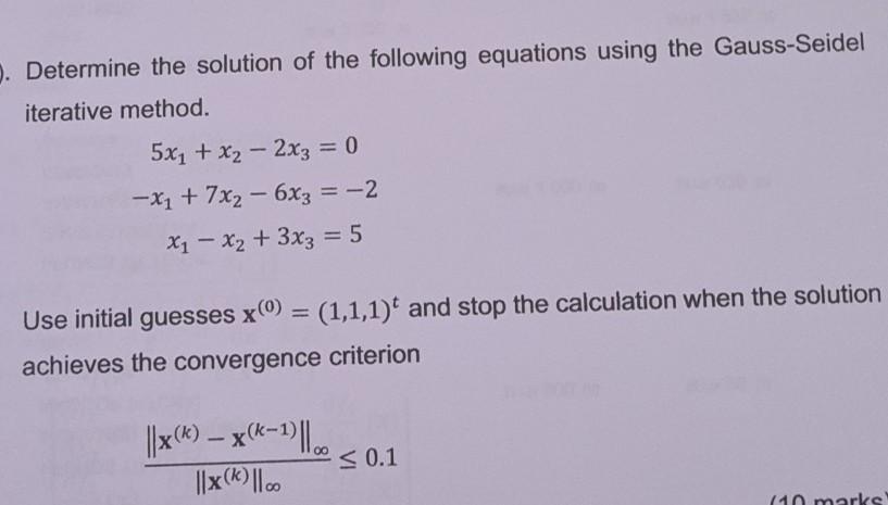 Solved . Determine the solution of the following equations | Chegg.com