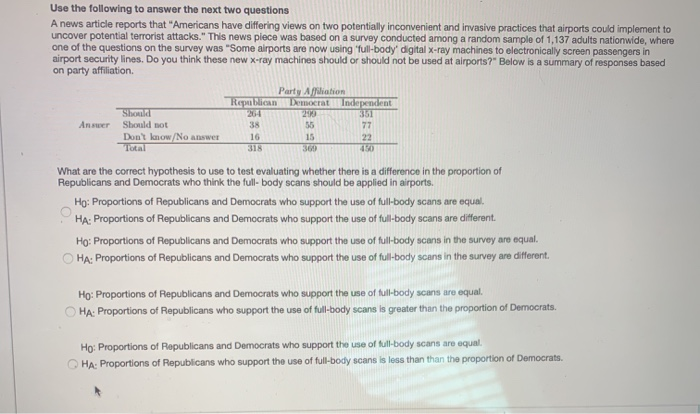 Solved Use the following to answer the next two questions A | Chegg.com