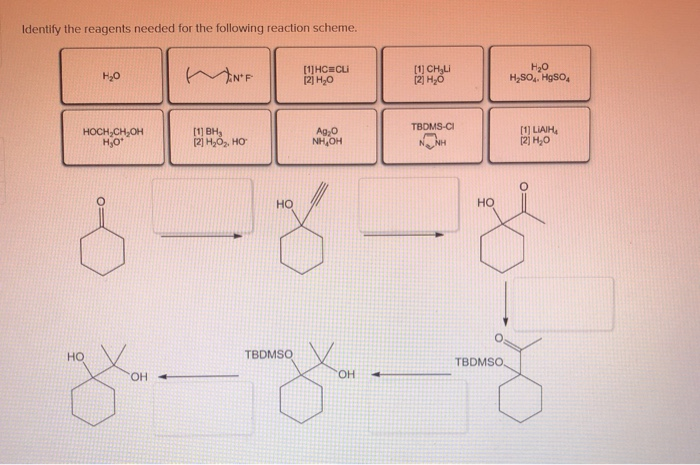 Solved Identify the reagents needed for the following | Chegg.com