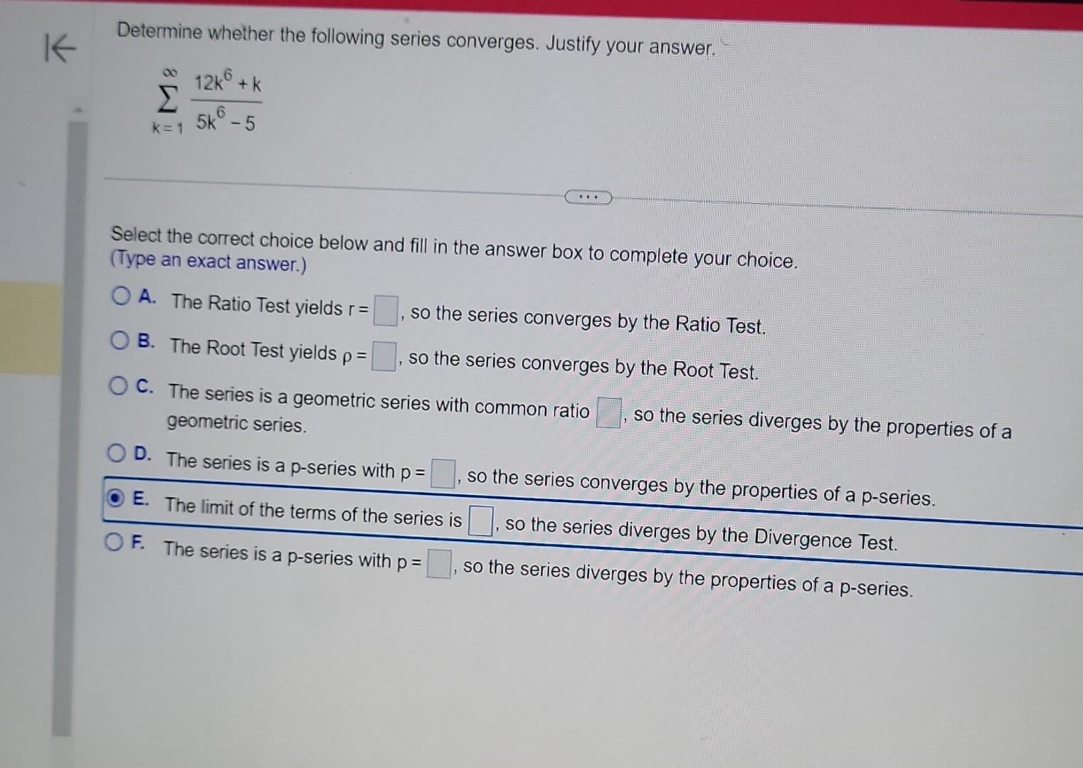 Solved Determine Whether The Following Series Converges
