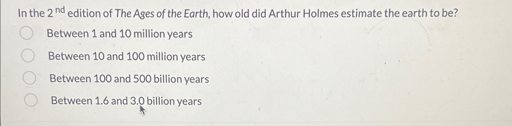 Solved In the 2nd ﻿edition of The Ages of the Earth, how | Chegg.com