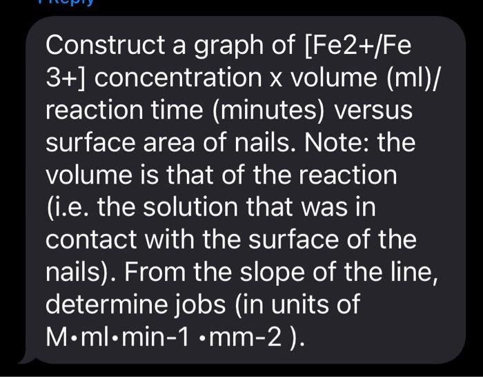 Construct a graph of [Fe2+/Fe 3+] concentration x | Chegg.com
