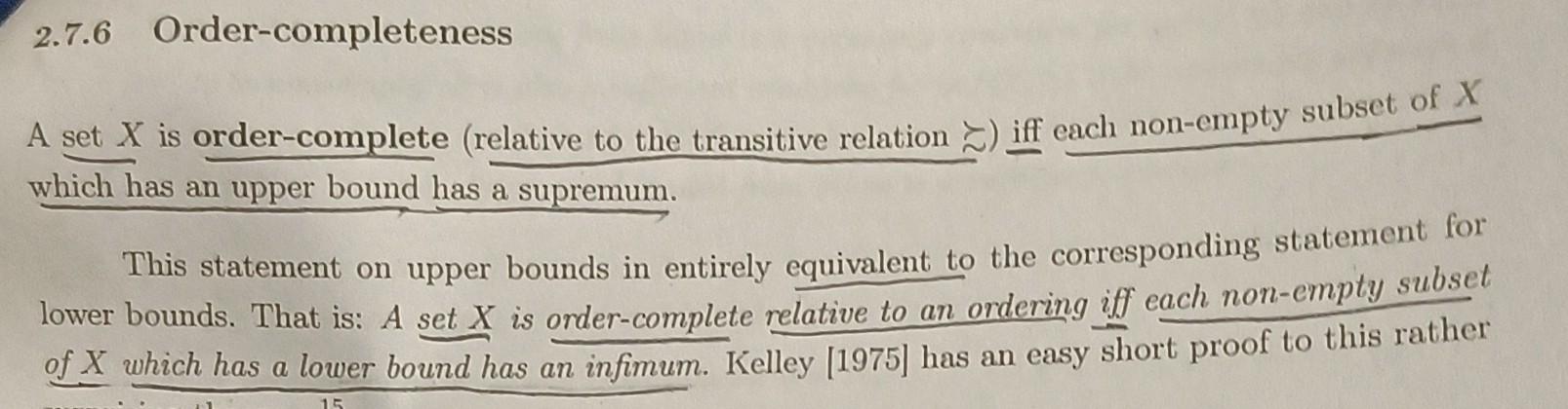 Solved Is there any case in which i) a set has lower bounds | Chegg.com