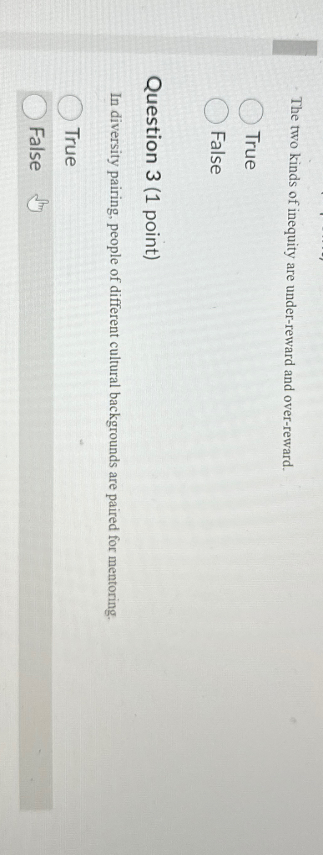 Solved The two kinds of inequity are under-reward and | Chegg.com