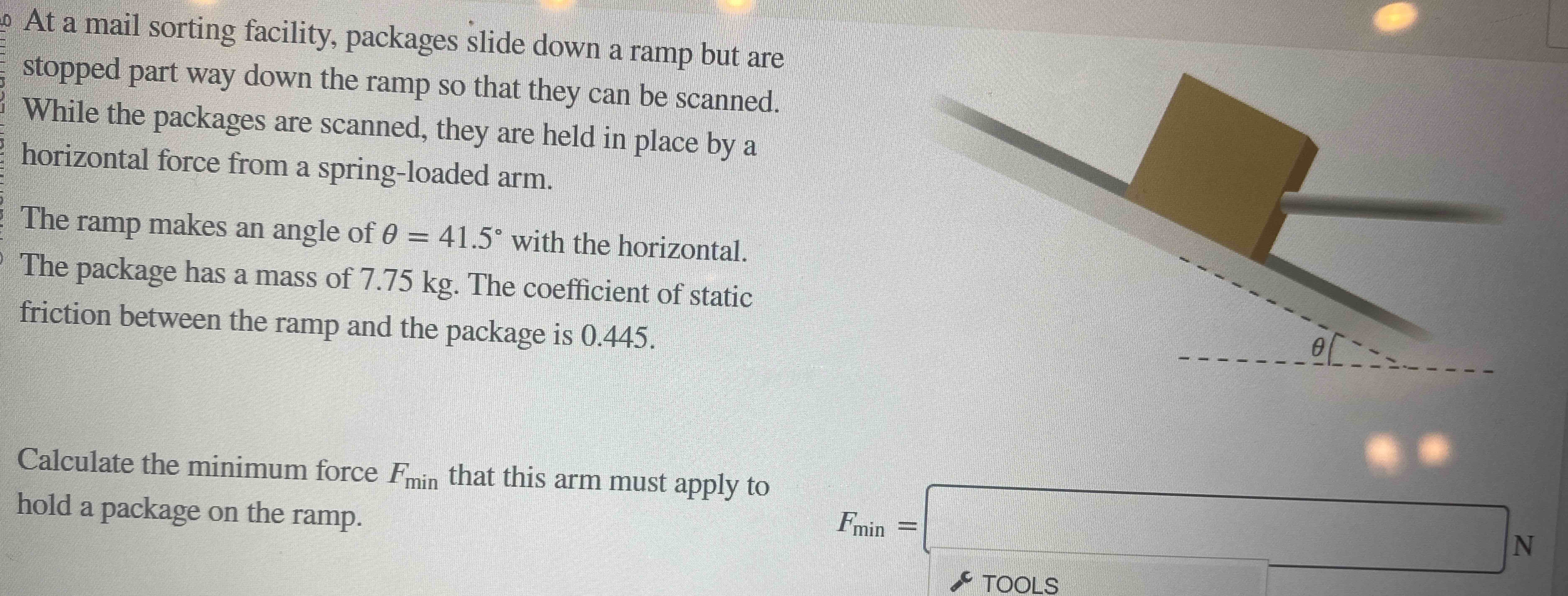 Solved At a mail sorting facility, packages slide down a | Chegg.com