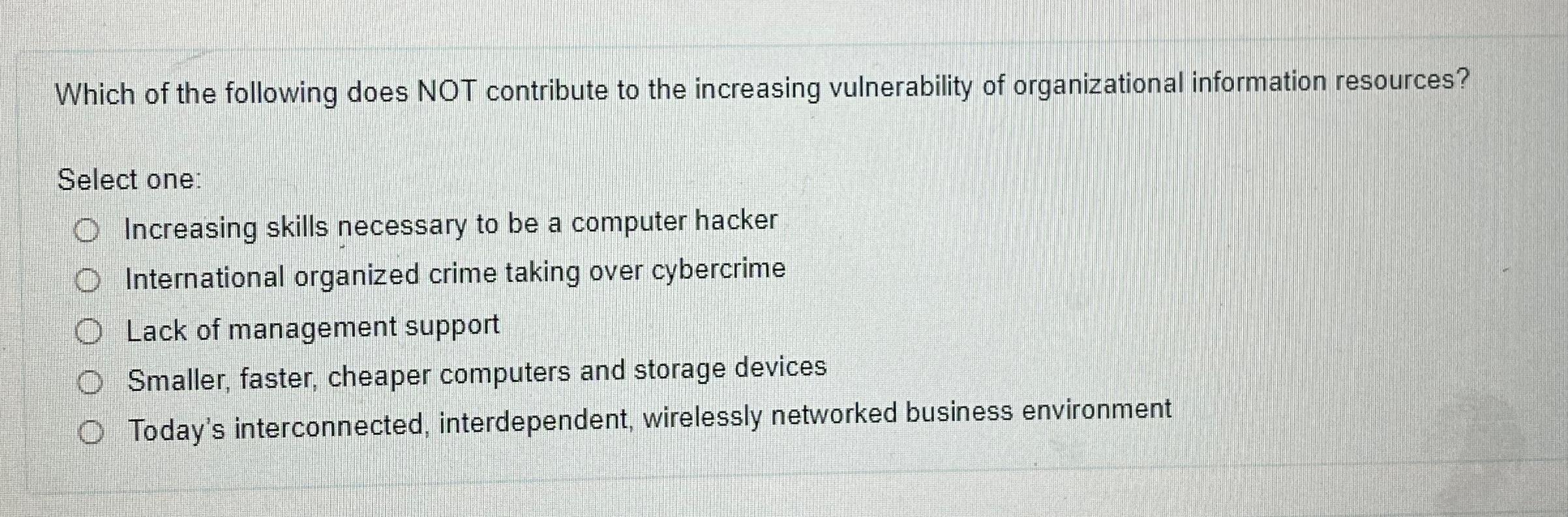 Solved Which of the following does NOT contribute to the | Chegg.com