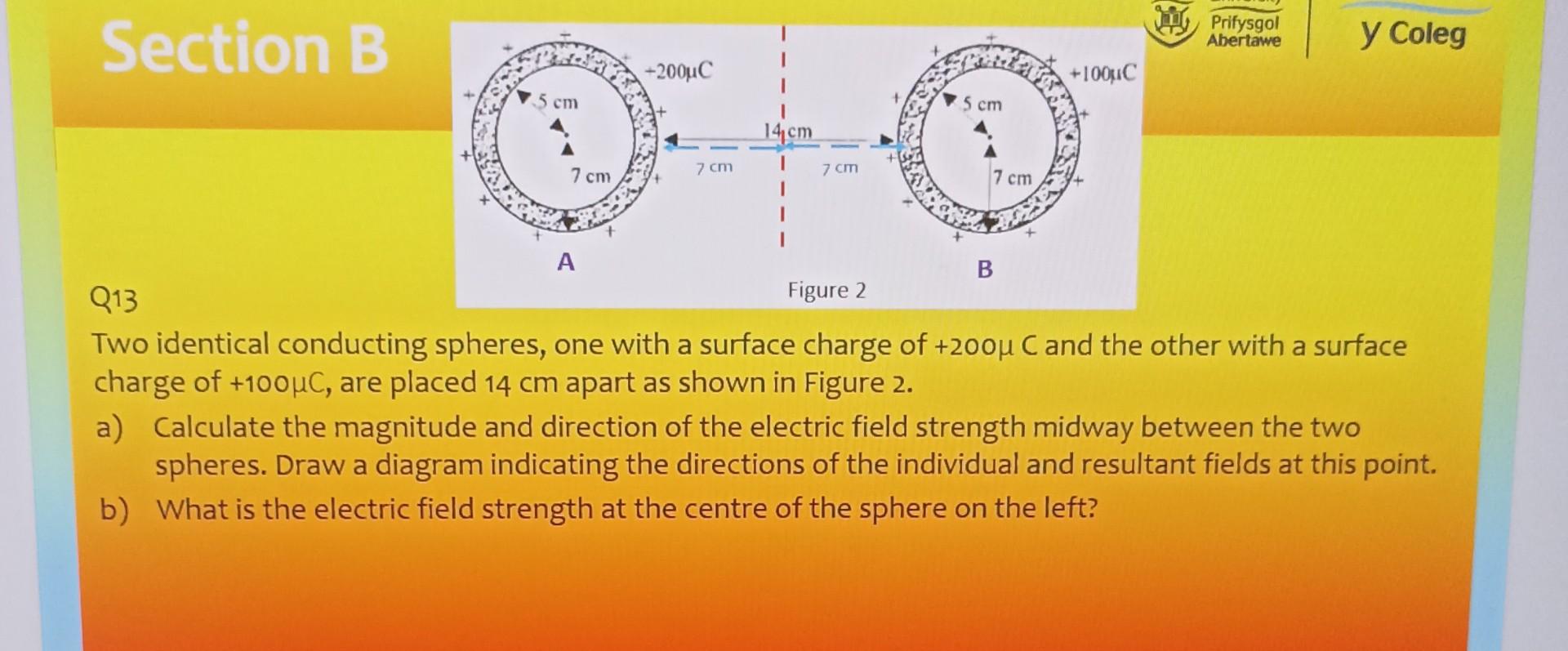 Solved Q13 Two identical conducting spheres, one with a | Chegg.com Solved Q13 Two identical conducting spheres, one with a | Chegg.com