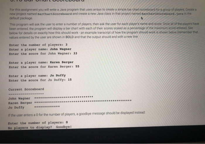 Solved For This Assignment You Will Write A Java Program 