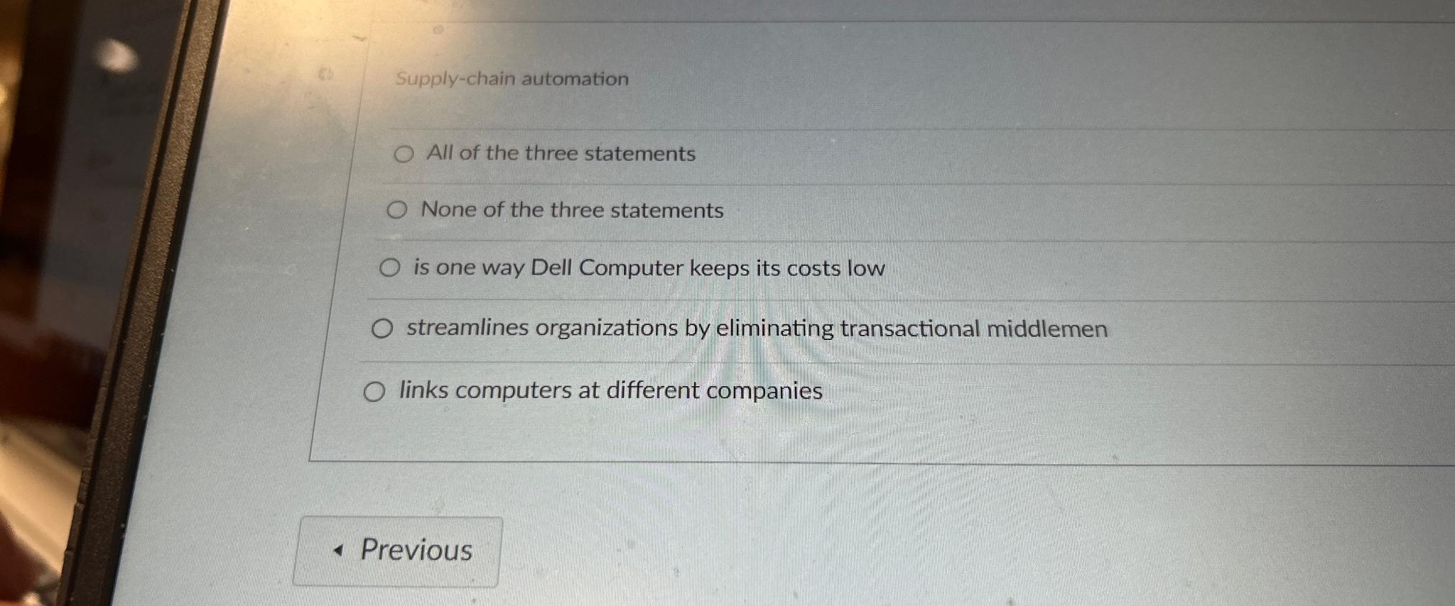 Solved Supply-chain automationAll of the three | Chegg.com