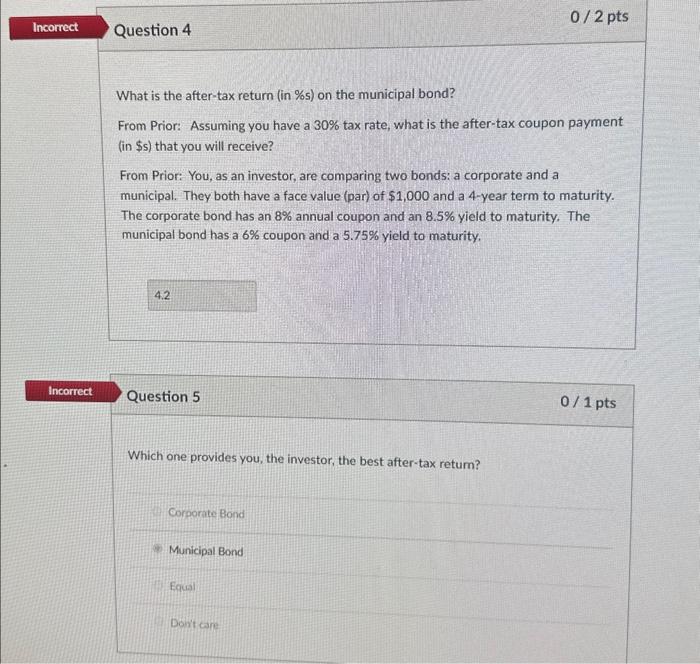 Solved What is the after-tax return (in %s ) on the | Chegg.com