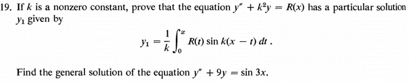 Solved If k ﻿is a nonzero constant, prove that the equation | Chegg.com