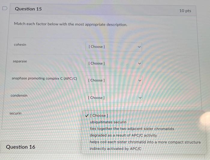 Solved Match each factor below with the most appropriate | Chegg.com