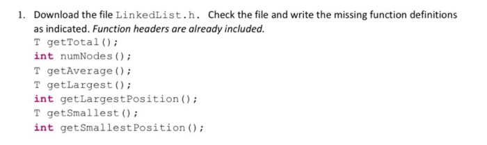 Solved c++ #ifndef LINKEDLIST_H #define | Chegg.com