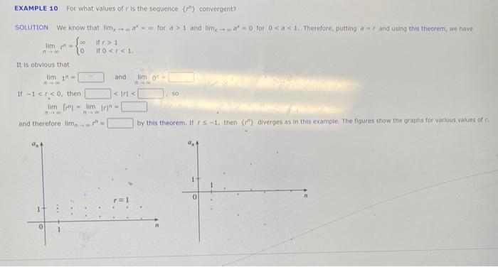 Solved EXAMPLE 10 For what values of r is the sequence () | Chegg.com