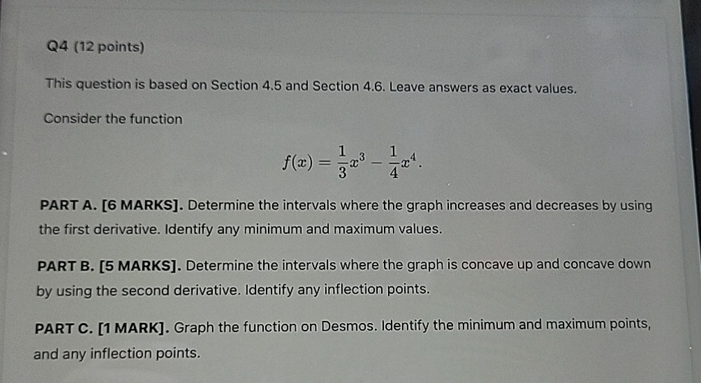 Solved Q4 (12 ﻿points)This question is based on Section 4.5 | Chegg.com