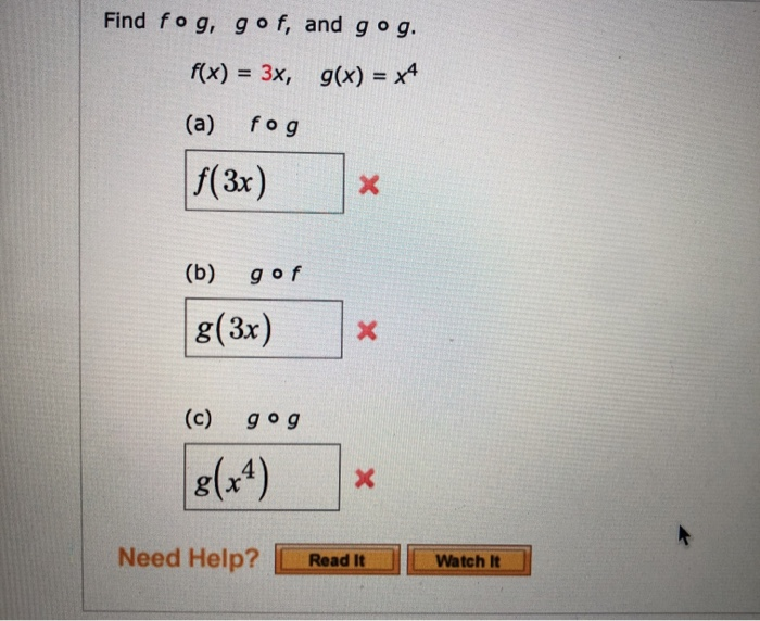 Solved Find fog, go f, and go g. f(x) = x-3, g(x) = x3 + 3 | Chegg.com
