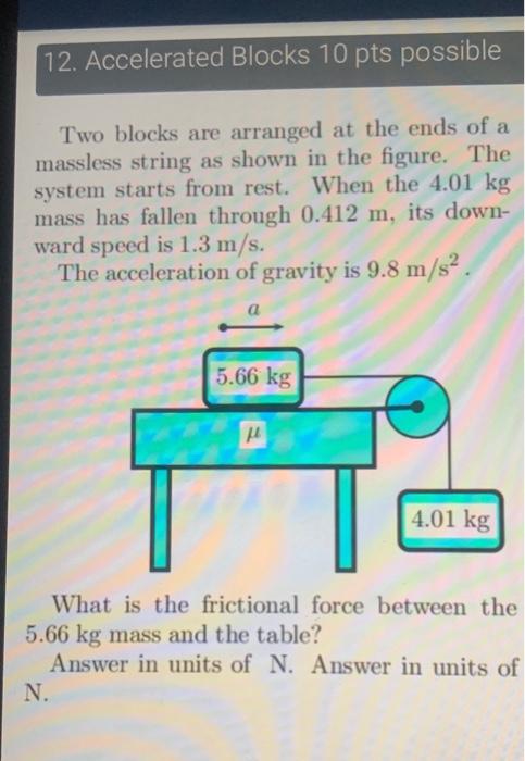 Solved Two blocks are arranged at the ends of a massless | Chegg.com