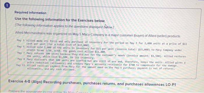 Solved Allied made its first and only purchase of inventory | Chegg.com