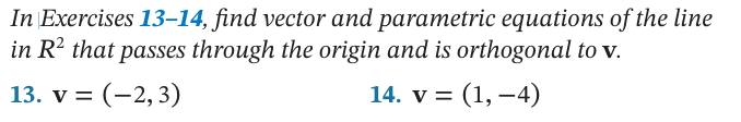 Solved find vector and parametric equations of the linein R3 | Chegg.com