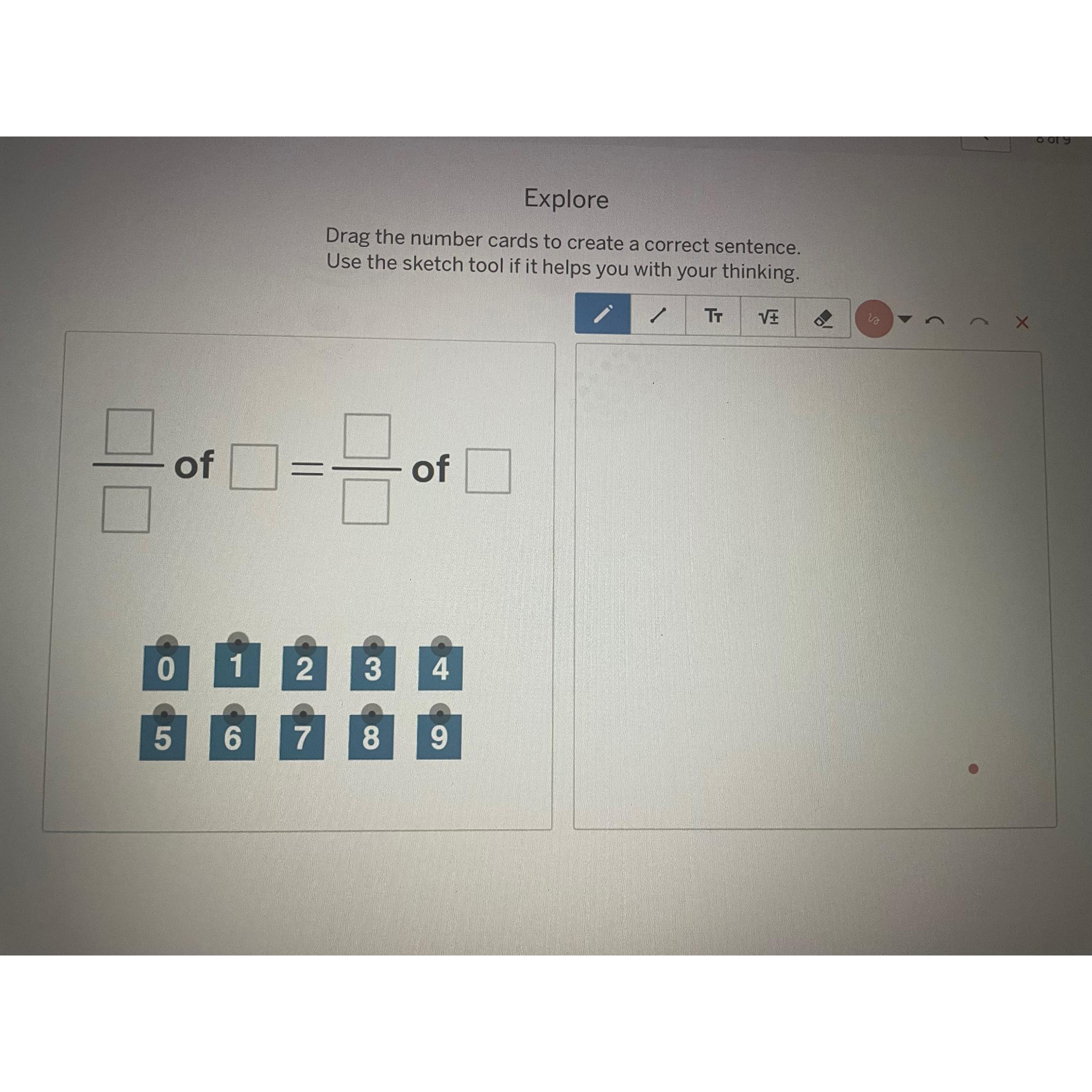 Solved ExploreDrag the number cards to create a correct | Chegg.com