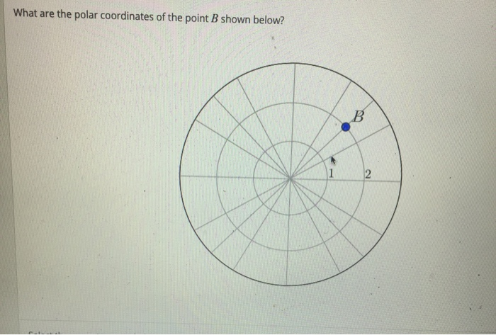 Solved What Are The Polar Coordinates Of The Point B Shown Chegg
