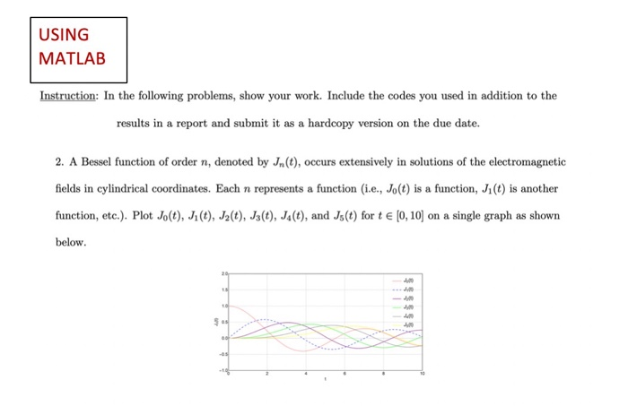 Solved USING MATLAB Instruction: In the following problems, | Chegg.com