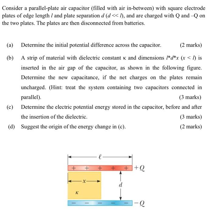 Solved (a) Determine the initial potential difference across | Chegg.com