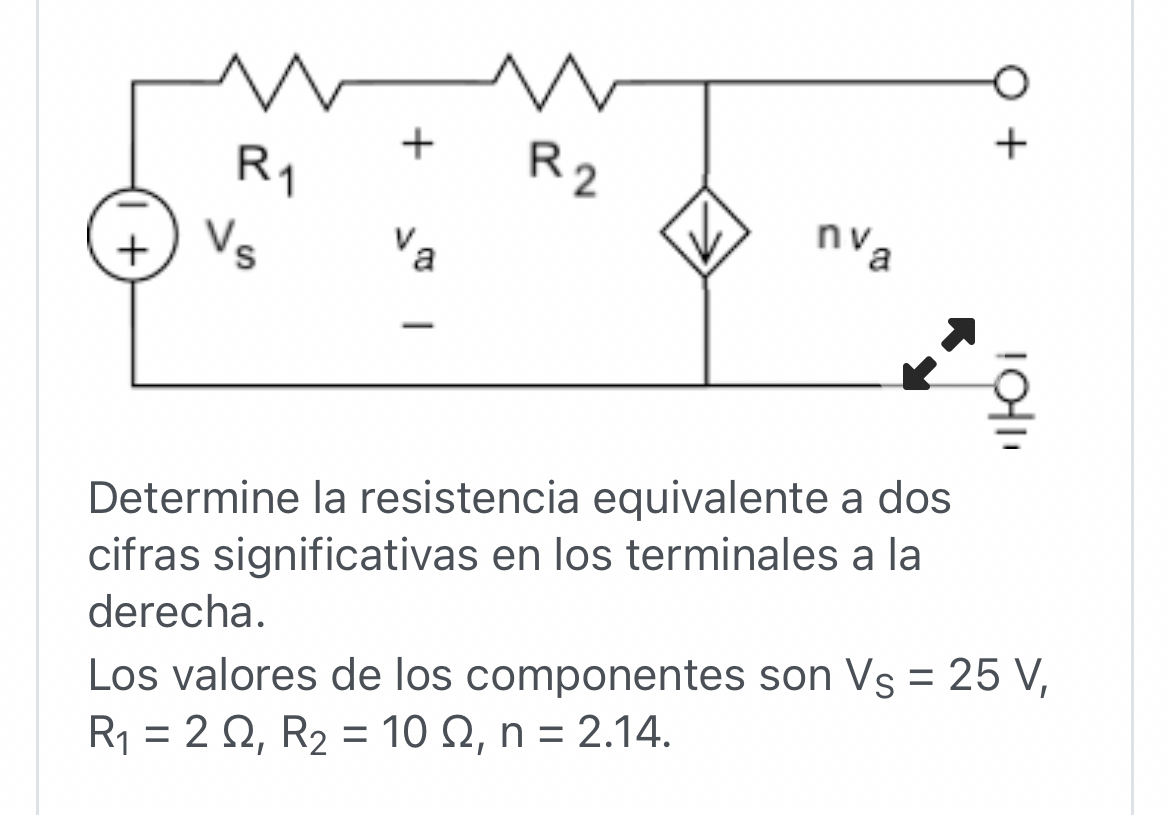 Solved Determine la resistencia equivalente a dos cifras | Chegg.com