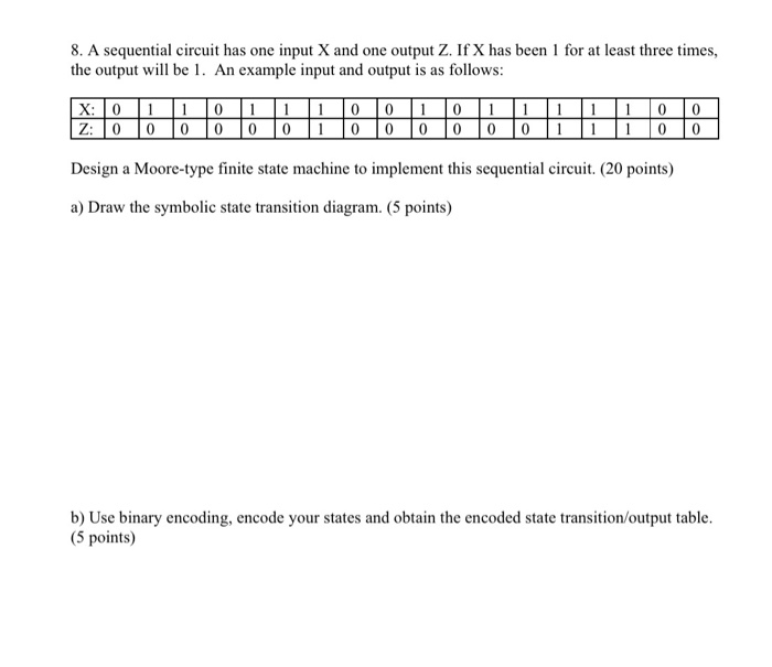 Solved A sequential circuit has one input X and one output | Chegg.com