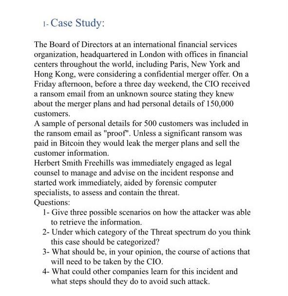 Solved 1- Case Study: The Board of Directors at an | Chegg.com