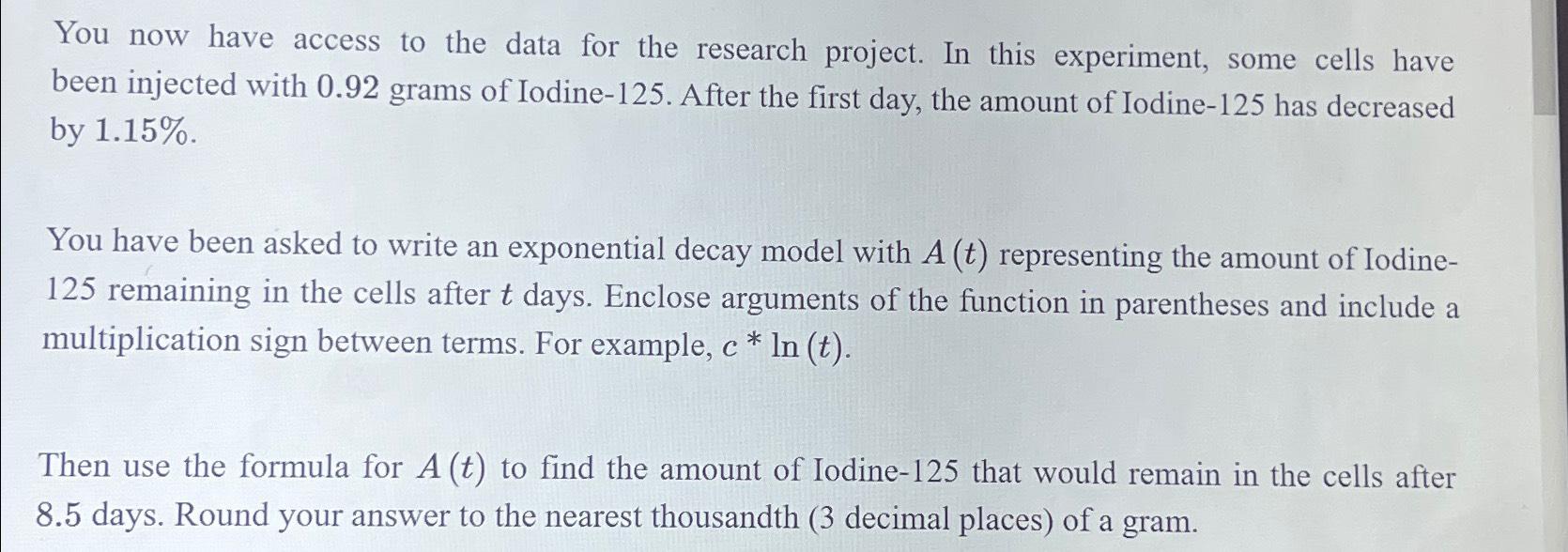 Solved You now have access to the data for the research | Chegg.com